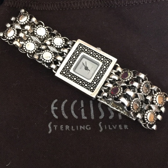 Ecclissi | Accessories | Ecclissi Vintage Sterling Silver Square Watch ...